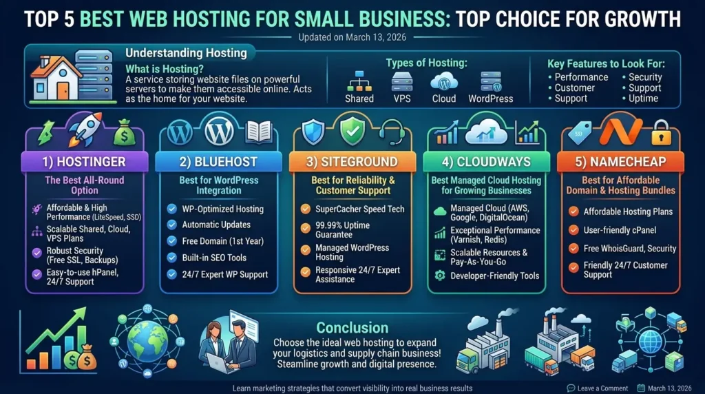 Top 5 Best Web Hosting For Small Business: Choice For Growth